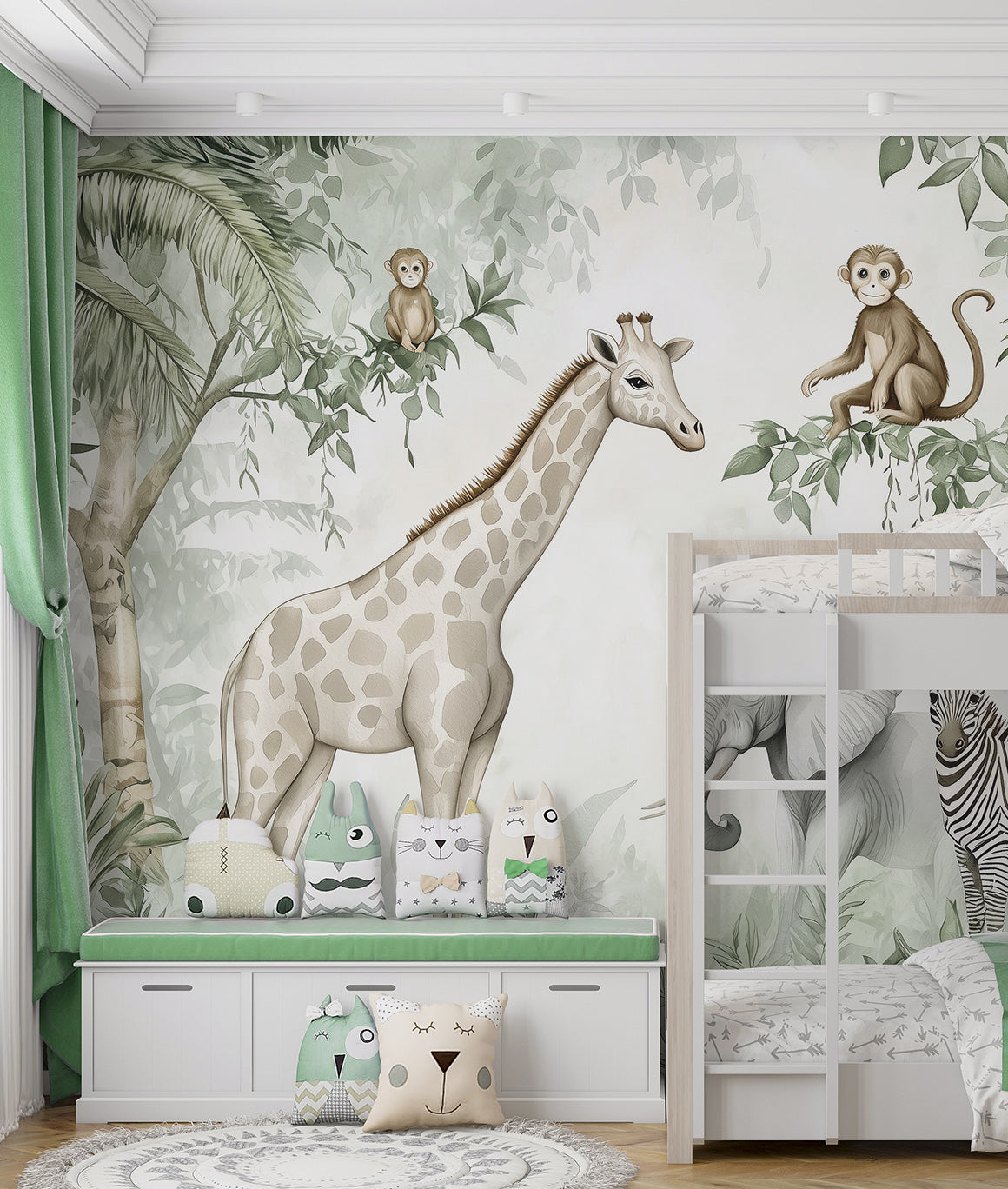 Selva Infantil Monos, Cebra, Elefante y Jirafa – Homeikon